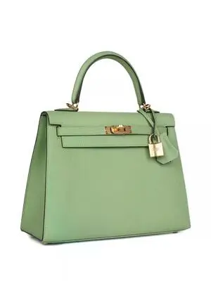 Hermès Kelly Sellier 25 Leather Tote Bag - Green