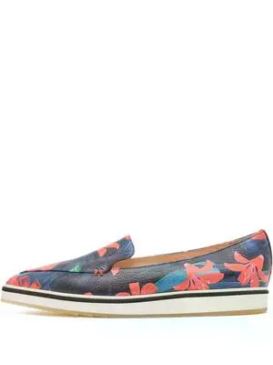 NICHOLAS KIRKWOOD Floral-print Loafers - Blue