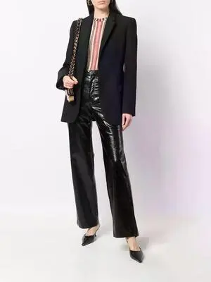 JEAN PAUL GAULTIER 1990s Sheer Stripe-print Top