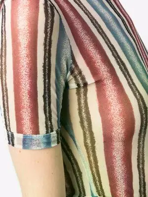 JEAN PAUL GAULTIER 1990s Sheer Stripe-print Top