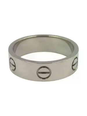 Cartier 2010s 18k White Gold Love Ring Silver