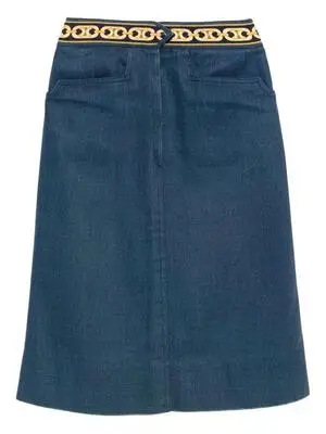 Celine 1990-2000s Denim Skirt