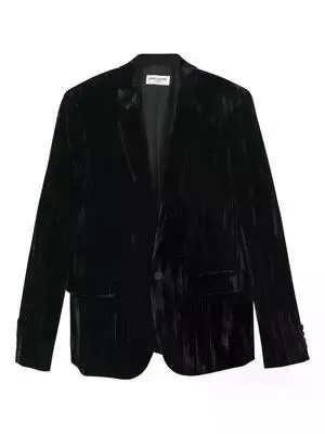 Saint Laurent Velvet Single-breasted Blazer