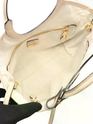 Miu Miu Pre-owned 2010-2025 Calfskin Ivy Satchel - Brown