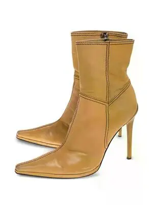 Casadei 105mm Leather Ankle Boots