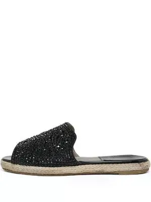 GINA Crystal-embellished Flat Sandals