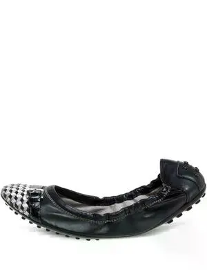 TOD'S Checked-panel Ballet Flats