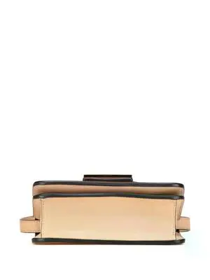 Fendi Leather Crystal Fab Crossbody Bag - Brown