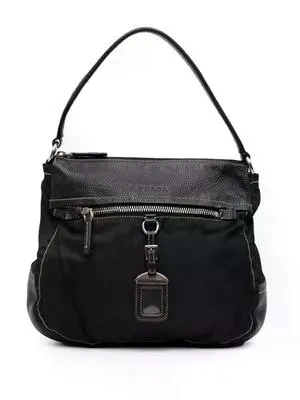 Prada Leather And Tessuto Shoulder Bag