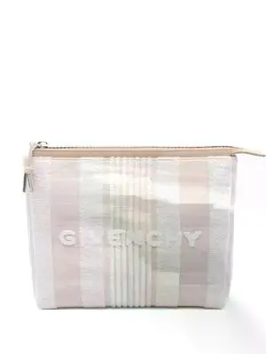 Givenchy 2010s Logo Striped Clutch Bag