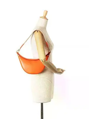 Loewe 2022 Small Leather Luna Hobo Bag - Orange