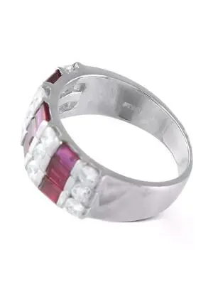 LB EXCLUSIVE Platinum Ruby And Diamond Ring