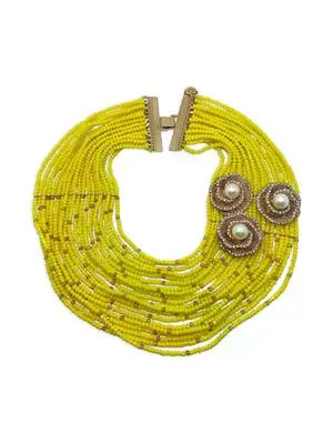 JENNIFER GIBSON JEWELLERY 1990s Pearl-embellished Necklace - Yellow