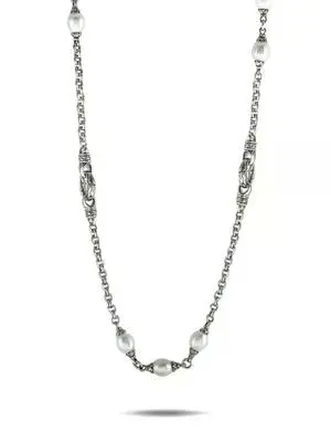 SCOTT KAY Sterling Pearl Embellished Necklace