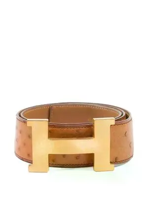 HERMÈS Hermès 1998 Constance Ostrich Leather Belt