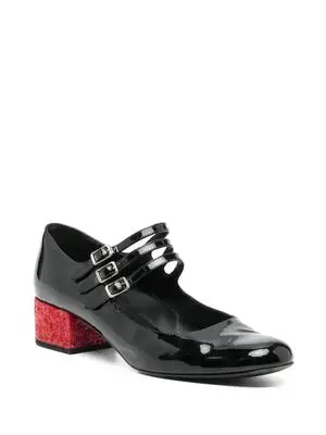 Saint Laurent Triple-strap Mary Jane Pumps