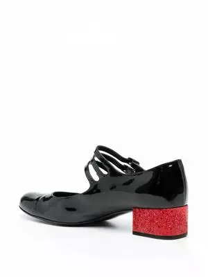 Saint Laurent Triple-strap Mary Jane Pumps