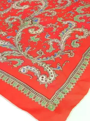 Vintage Paisley-print Silk Scarf