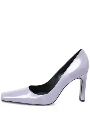 Casadei Leather Square-toe Pumps
