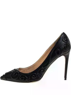 Valentino Garavani 100mm Swirl-pattern Leather Pumps
