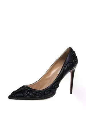Valentino Garavani 100mm Swirl-pattern Leather Pumps