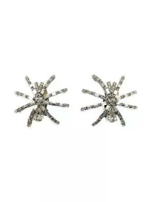 JENNIFER GIBSON JEWELLERY Butler & Wilson Clip-on Spider Earrings - Silver