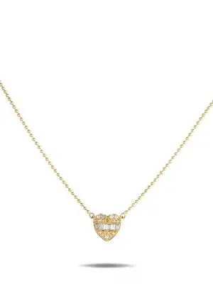 LB EXCLUSIVE 14k Yellow Heart Diamond Necklace - Gold