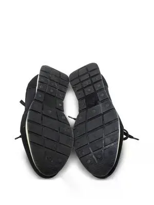 Balenciaga Race Runner Panelled Lace-up Sneakers - Black