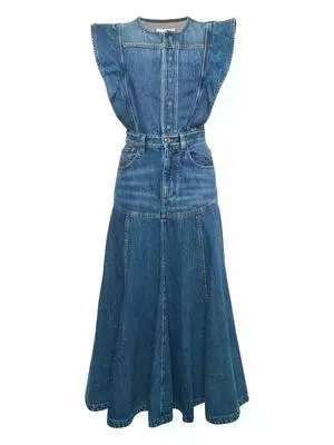 Chloé Flared Denim Dress