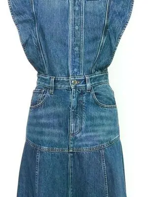 Chloé Flared Denim Dress