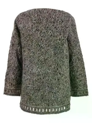 Gianfranco Ferre Embroidered Silk-blend Sweater