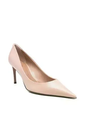 Dolce & Gabbana 80mm Pointed-toe Leather Pumps - Neutrals