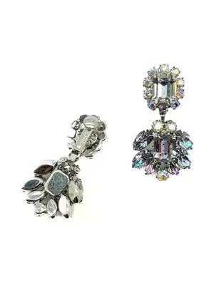 JENNIFER GIBSON JEWELLERY 1950s Vendome Amethyst Aurora Borealis Drop Earrings