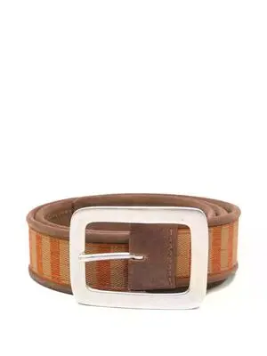 ROMEO GIGLI 1990s Striped Belt - Brown
