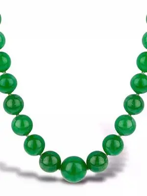 PRAGNELL Platinum Edwardian Jade Bead Necklace