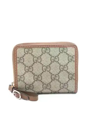Gucci 2020s Gg Emblem Zip Wallet - Neutrals