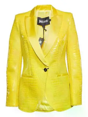 Just Cavalli Embossed Blazer - Yellow