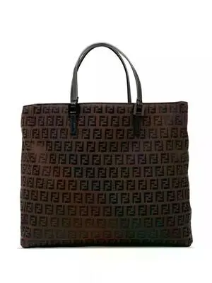 Fendi Zucchino Canvas Tote Bag - Brown