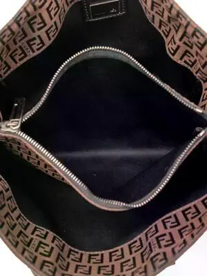 Fendi Zucchino Canvas Tote Bag - Brown
