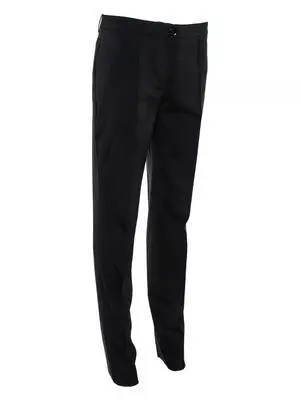 Burberry Wool Blend Straight-leg Trousers - Black