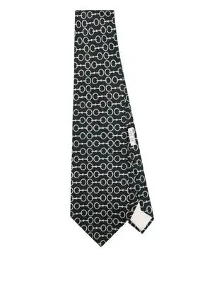 Hermès 1990s Silk Tie - Black