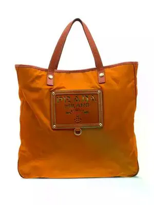 Prada Laser-cut Logo Tote Bag