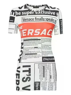 Versace Newspaper-print T-shirt