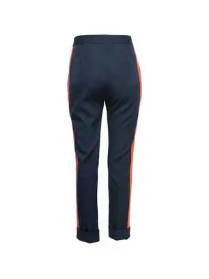 Stella McCartney Wool Straight-leg Trousers - Blue