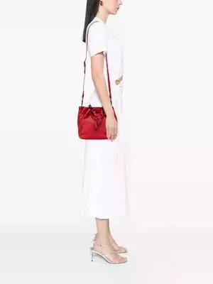 Bottega Veneta Nappa Intrecciato Bucket Bag - Red