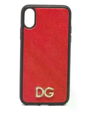 Dolce & Gabbana Leather Iphone X Case - Red
