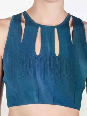 Cushnie Cut-out Ribbed Top