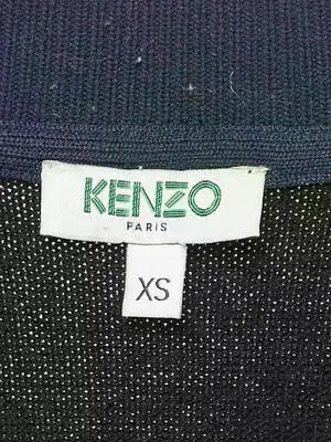 Kenzo Ribbed Knit Zip-up Cardigan With Tiger Emblem