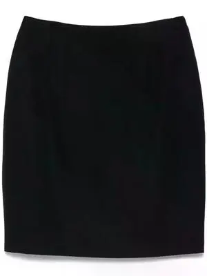 Versace 2000s Wool Mini Skirt - Black
