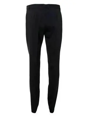 Burberry Wool Blend Straight-leg Trousers - Black